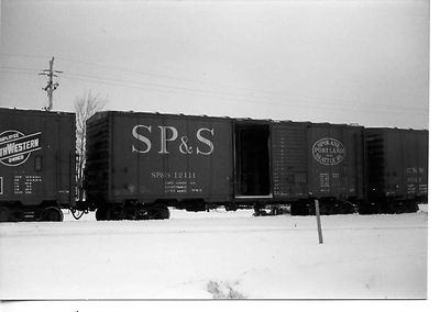 Q311 RP 1976 SP&S SPOKANE PORTLAND SEATTLE RR 12111 BOXCAR ON C&NW ...