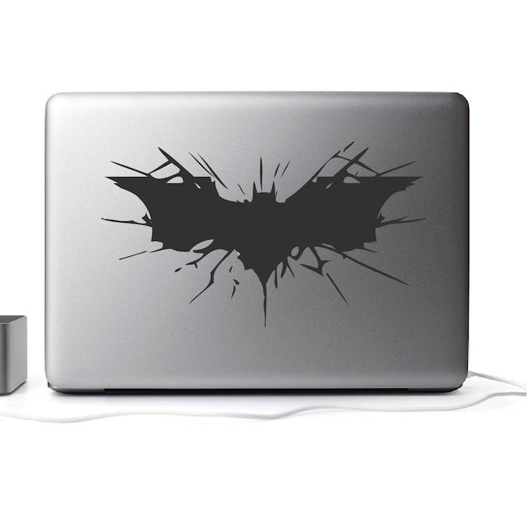 Batman Wall Decal, Dark Knight Wall Vinyl, Cracked Superhero Wall ...