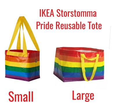 IKEA Storstomma Small or Large Pride Bag Rainbow Reusable Shopping Tote ...