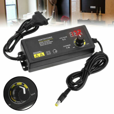 Adjustable AC/DC Power Supply Adapter Charger Variable Voltage 3V-24V ...