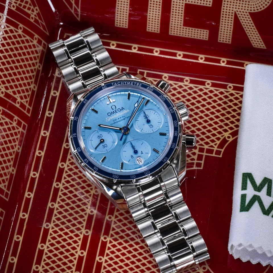 OMEGA Speedmaster Ice Blue Dial 324.30.38.50.03.001 Box and Papers ...