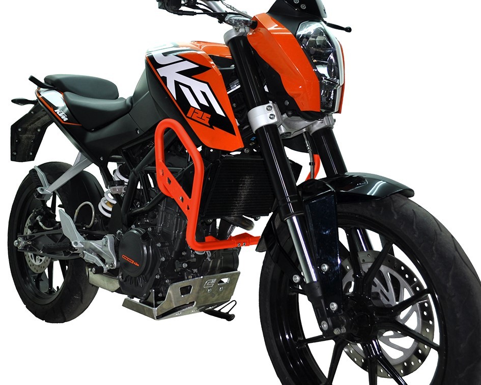 KTM 125 Duke 2011 11 CrossPro Orange Aluminium Engine Protection Crash ...