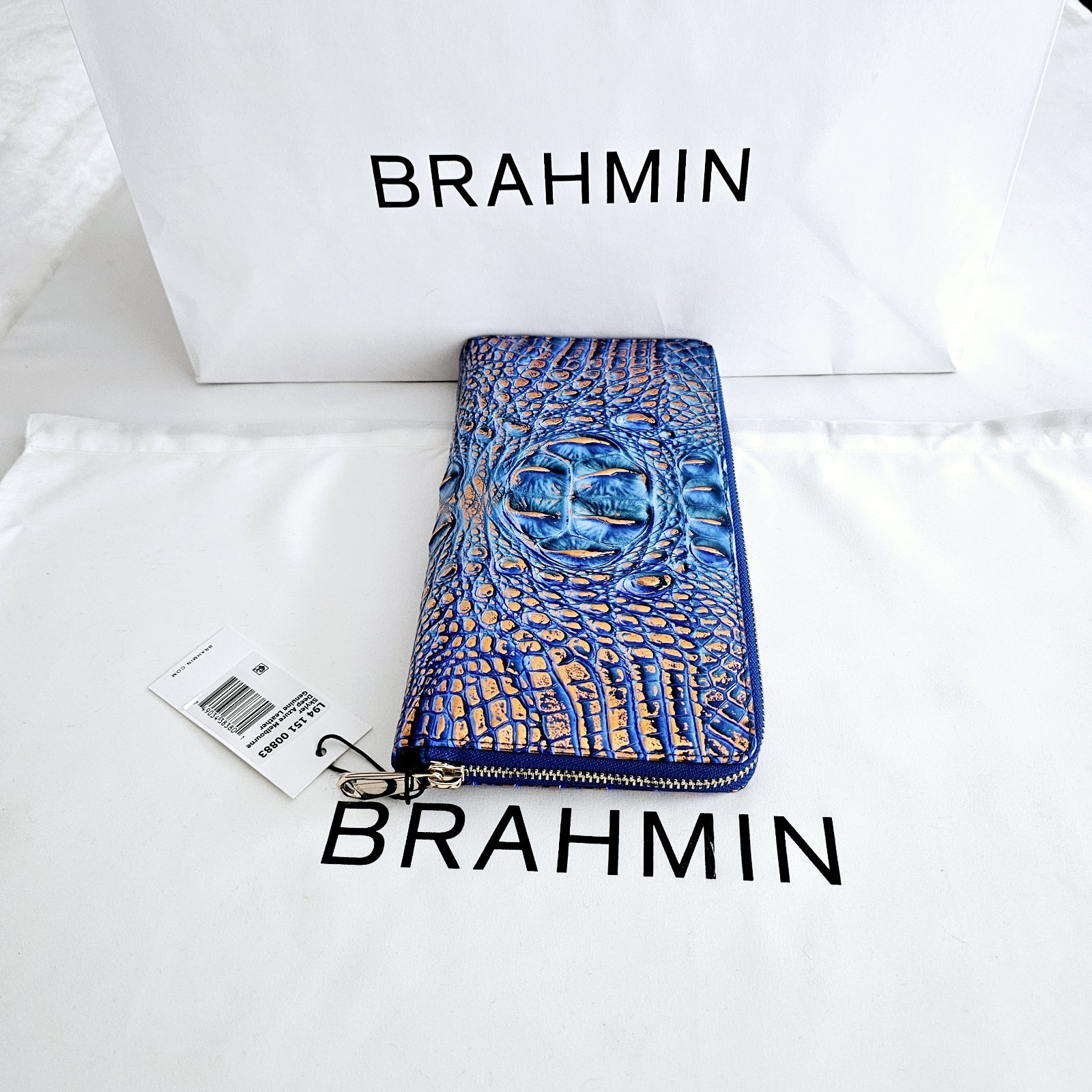 BRAHMIN DEEP AZURE MELBOURNE SKYLER/CLUTCH #HARD TO FIND # | eBay