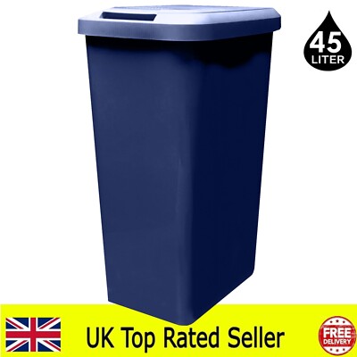 navy blue kitchen bin rectangle touch swing and lift bin for waste ...