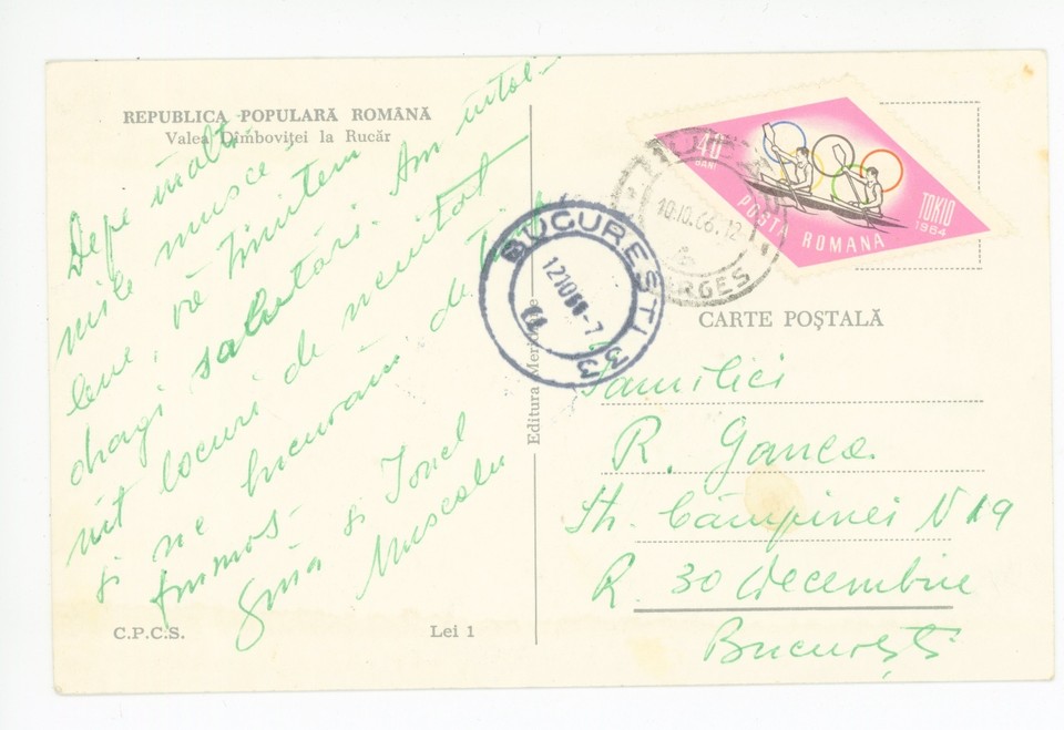 Valea Dambovitei la Rucar RPPC Vintage ROMANIA Photo AK Carte Poştală ...