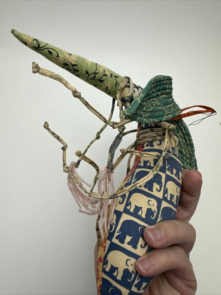 Vintage Handmade Mosquito Stuffed Plush Country Patchwork Quilt Doll ...