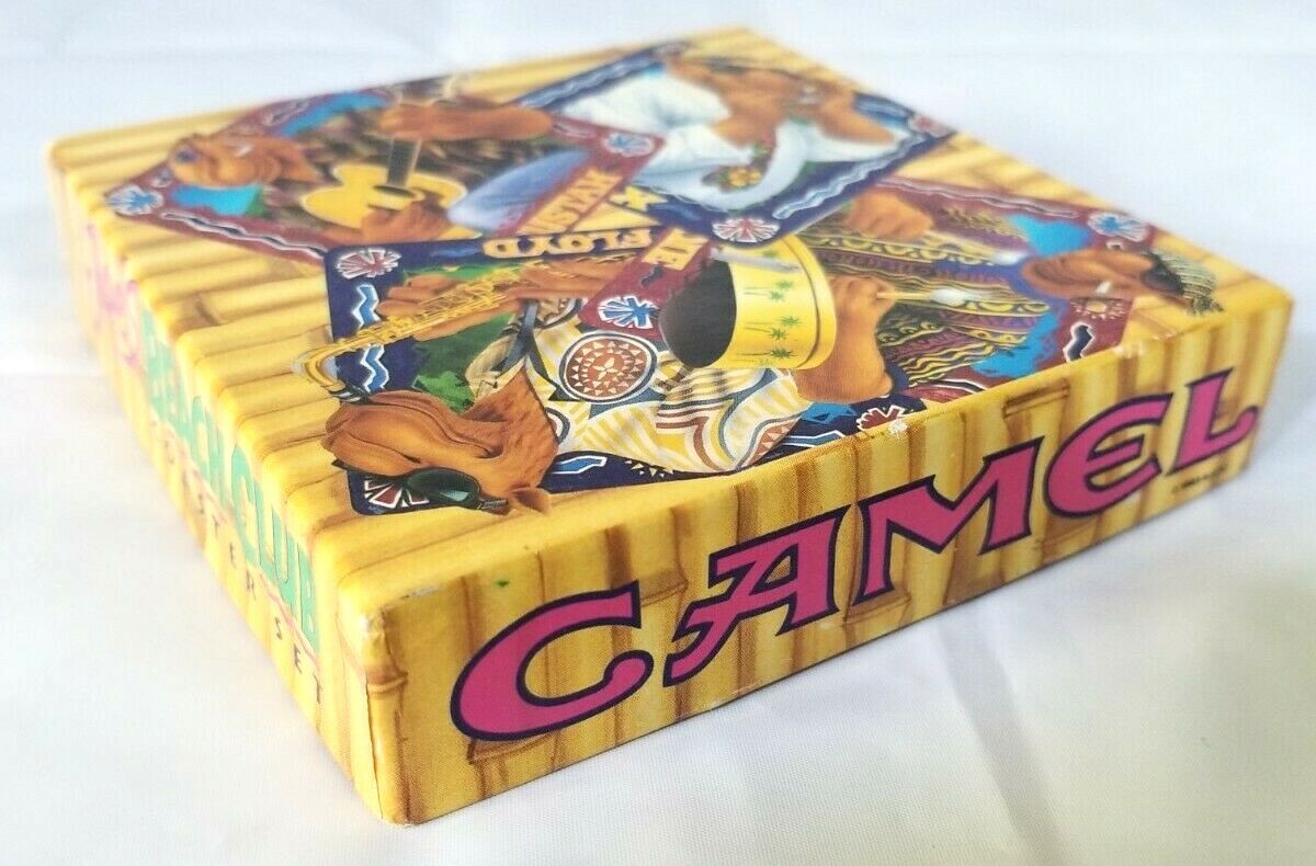JOE CAMEL Beach Club Coaster Set Vintage Advertising Floyd, Max, Eddie ...