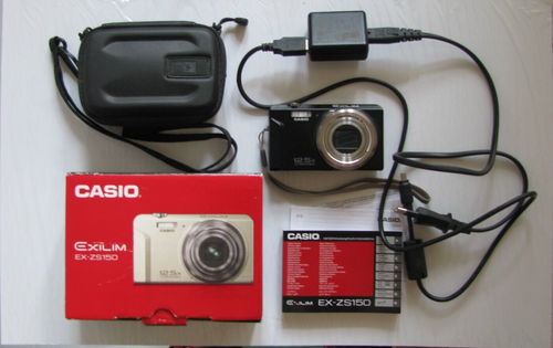 CASIO EXILIM EX-ZS150 Compact Digital Camera 16.1MP - Black TESTED ...