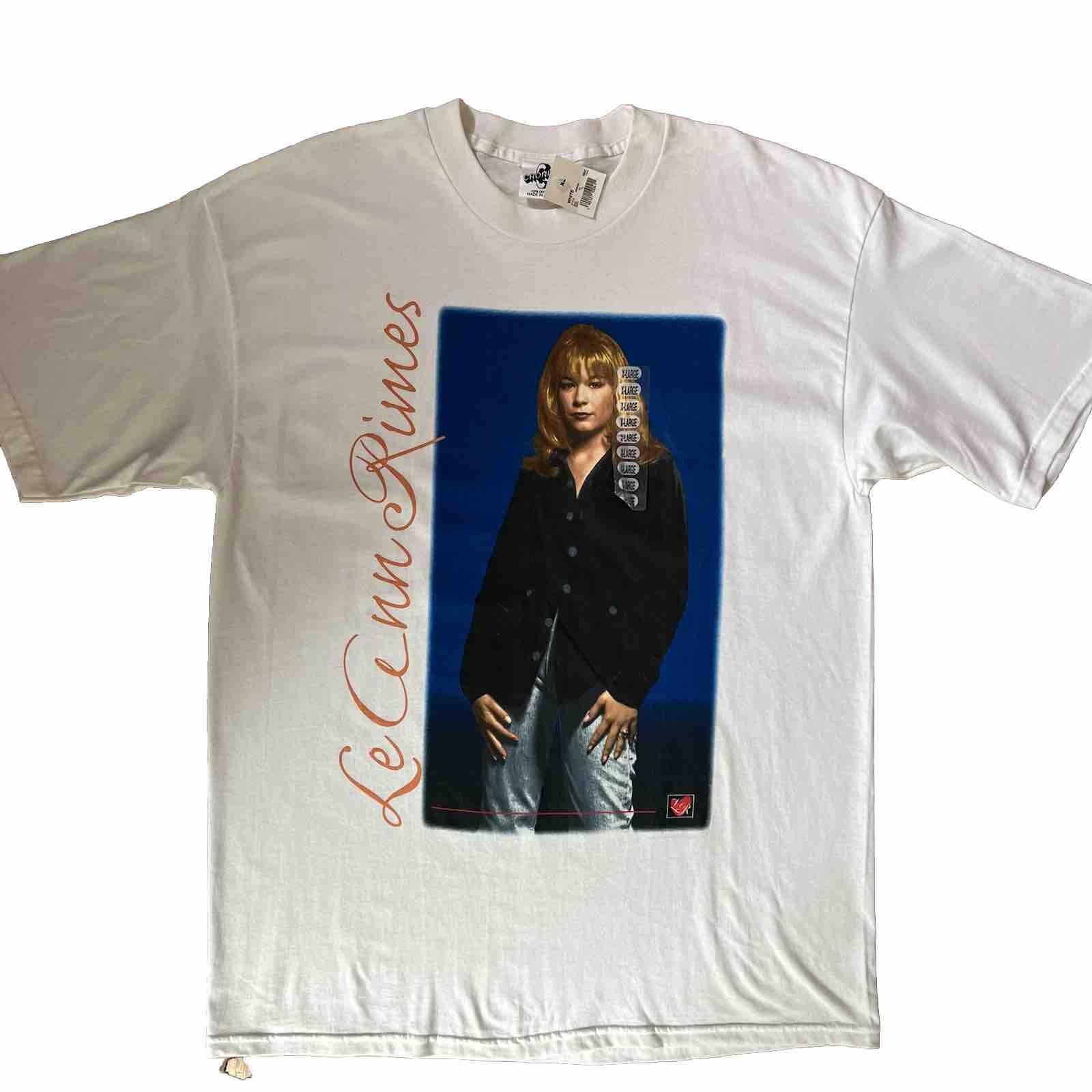 Vintage Leann Rimes Shirt XL White 90s Country Music Tour Heart Glam ...
