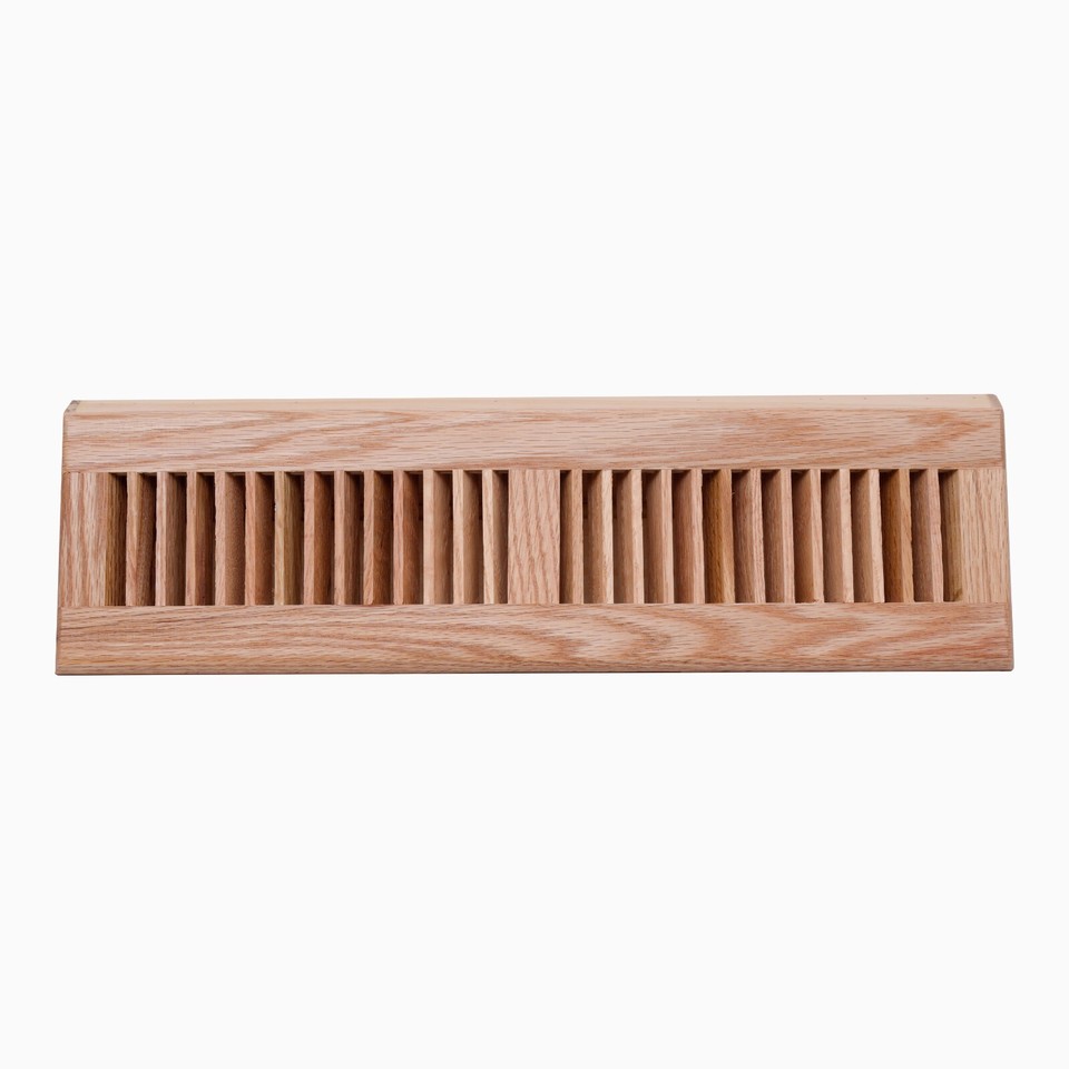 Wooden Baseboard Floor Register | Return Air Grille | Decorative Air ...