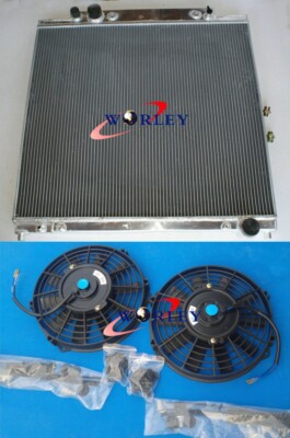 Aluminum Radiator + Fans FOR 1999-2005 Ford F250 F350 F450 Super Duty ...