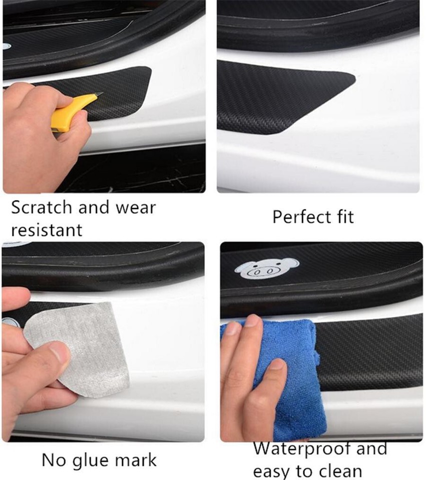 Car Door Plate Sill Scuff Cover Anti Scratch Decal Sticker Protector ...