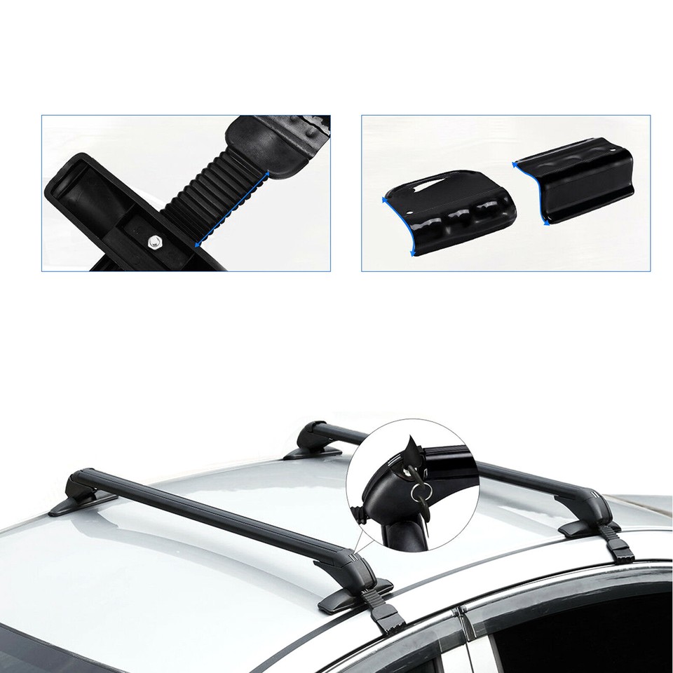 Universal Car Top 2Pcs Roof Rack Cross Bar Rails 48"-54" Adjustable w ...