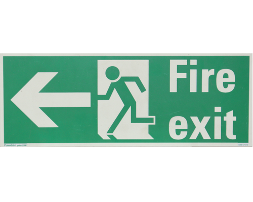 Permalight Emergency Fire Exit Arrow Signs Choose Left, Right or ...