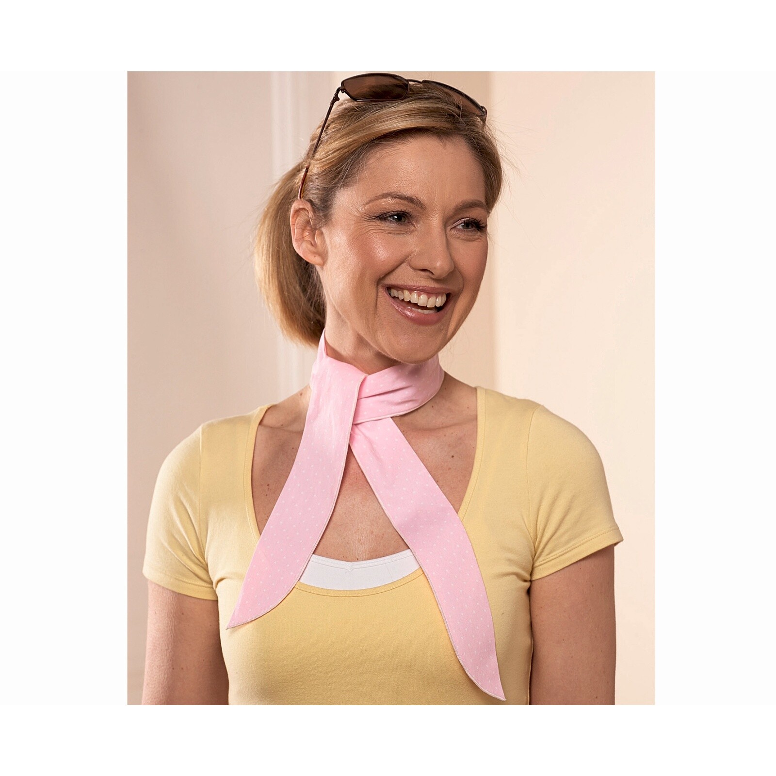 Womens Cooling Cotton Scarves Menopausal Hot Flush Cool Neck Wrap Pack ...