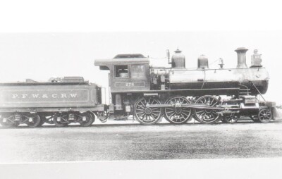 PRR pennsylvania PFW&CRW 4-6-0 builder view b-w mounted negative | eBay