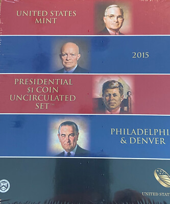 2015 United States Mint Presidential $1 coin, uncirculated coin set ...