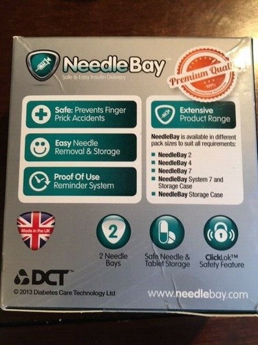 NEEDLEBAY DIABETIC NEEDLE & TABLET STORAGE 2 NEEDLE BAYS | eBay