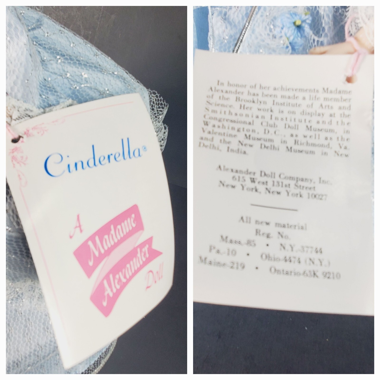 VTG 13" CINDERELLA #1548 Doll Madame Alexander Doll w/ Tag/Box | eBay