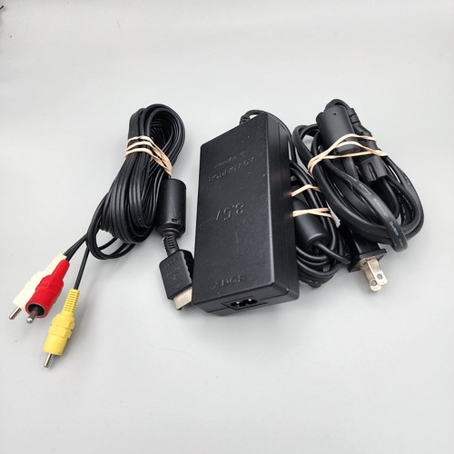 OEM OFFICIAL SONY Slim PS2 AC Adapter Cord + AV Video Cable - TESTED ...