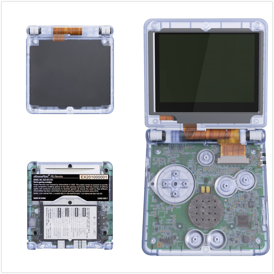 IPS GBA SP Upgraded Housing Shell Buttons Replacement Kit for Gameboy ...