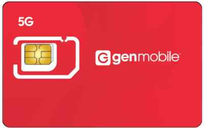 GEN MOBILE Prepaid SIM Card $ 30 Unlimited Talk, Text, and 7GB Data on ...