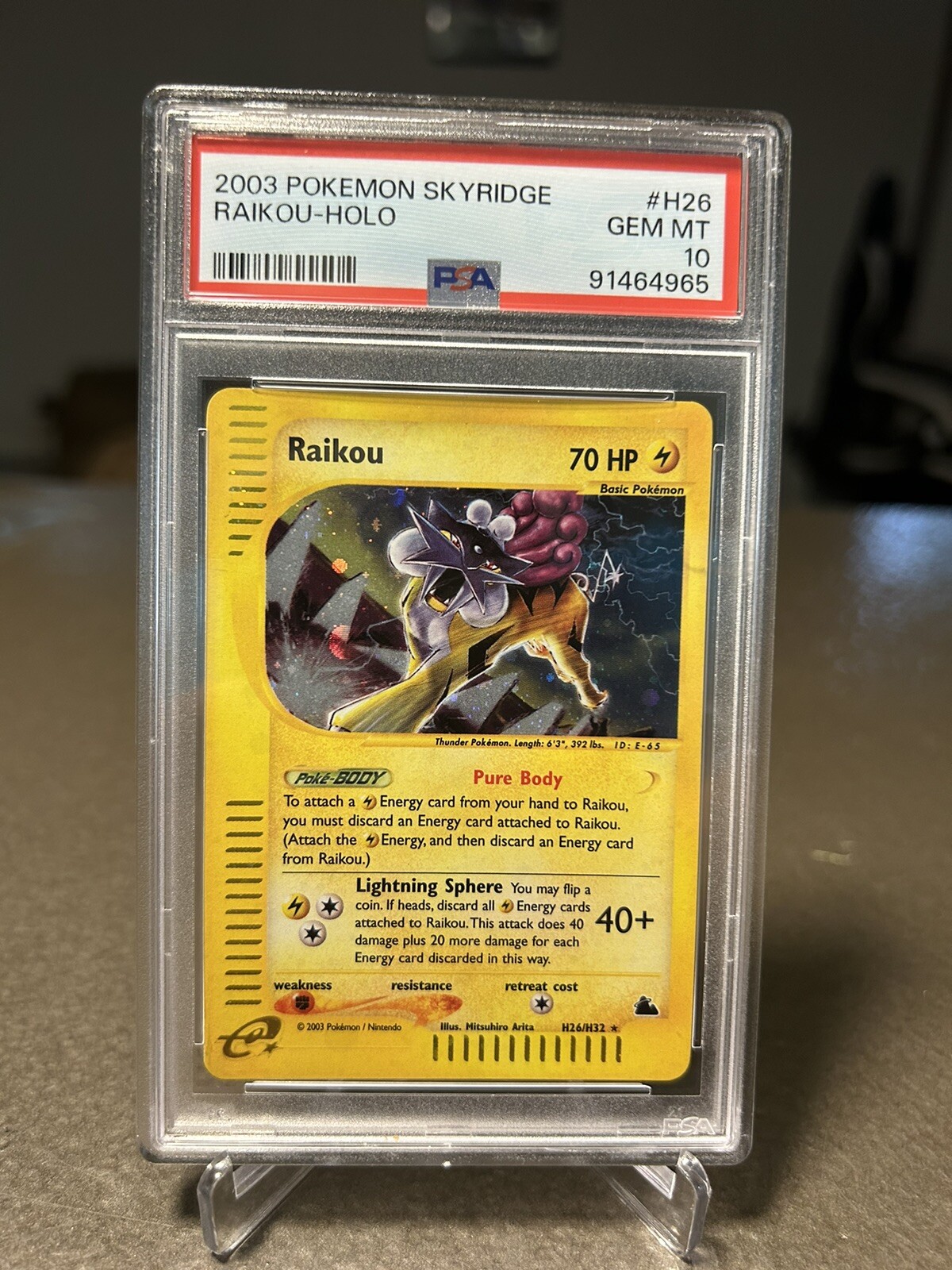 Pokemon Raikou Skyridge Holo PSA 10 Vintage Rare 🔥 | eBay