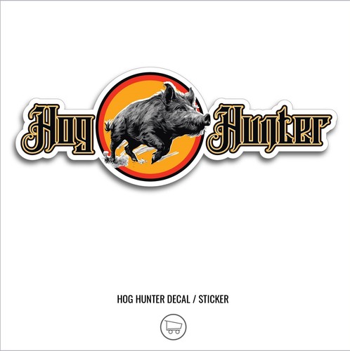 Hog Hunter Decal / Sticker for 4x4, RV, Truck, Caravan, Motorhome 600mm ...