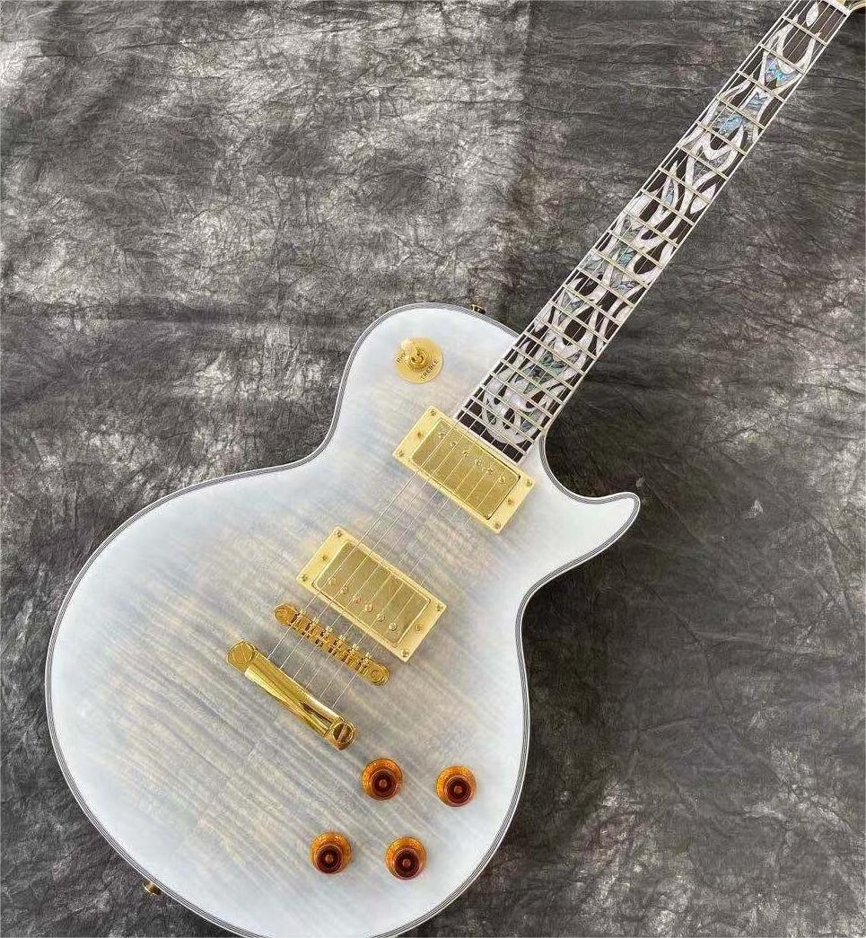 Custom White 6 String Electric Guitar Gold Hardware High Quality Fast ...