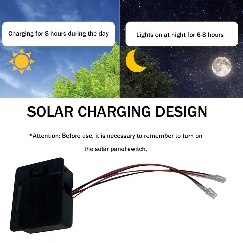 5Pcs Solar Battery Box Replacement Solar Light Units with LED Warm ...
