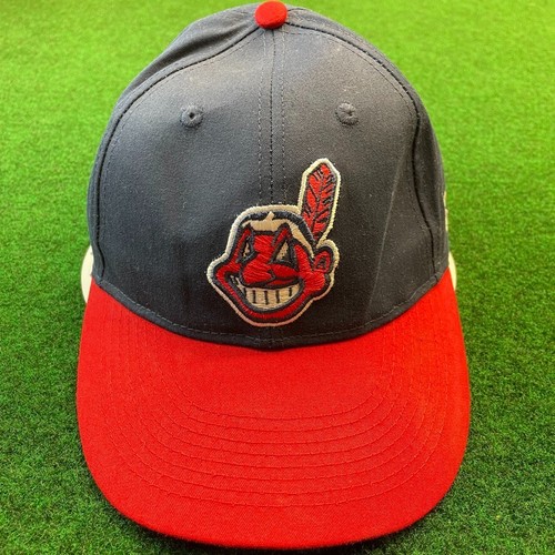 Cleveland Indians Ball Cap Baseball Hat OSFM Chief Wahoo Guardians Red ...