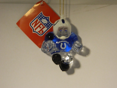 Indianapolis Colts NFL CHRISTMAS Holiday tree Ornament Glass Running ...