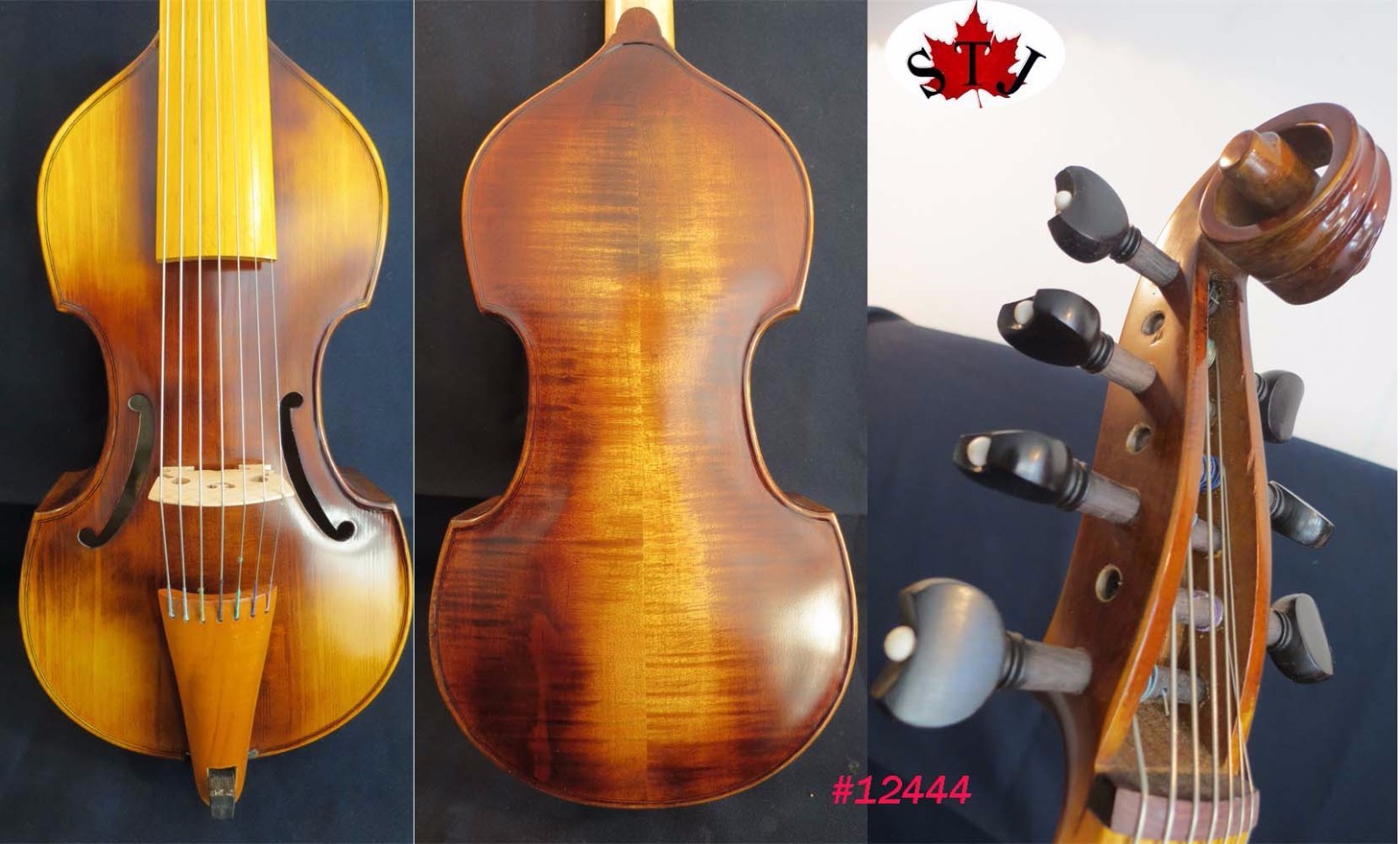 Baroque style SONG maestro 7 string viola da gamba body length 14 3/4 ...