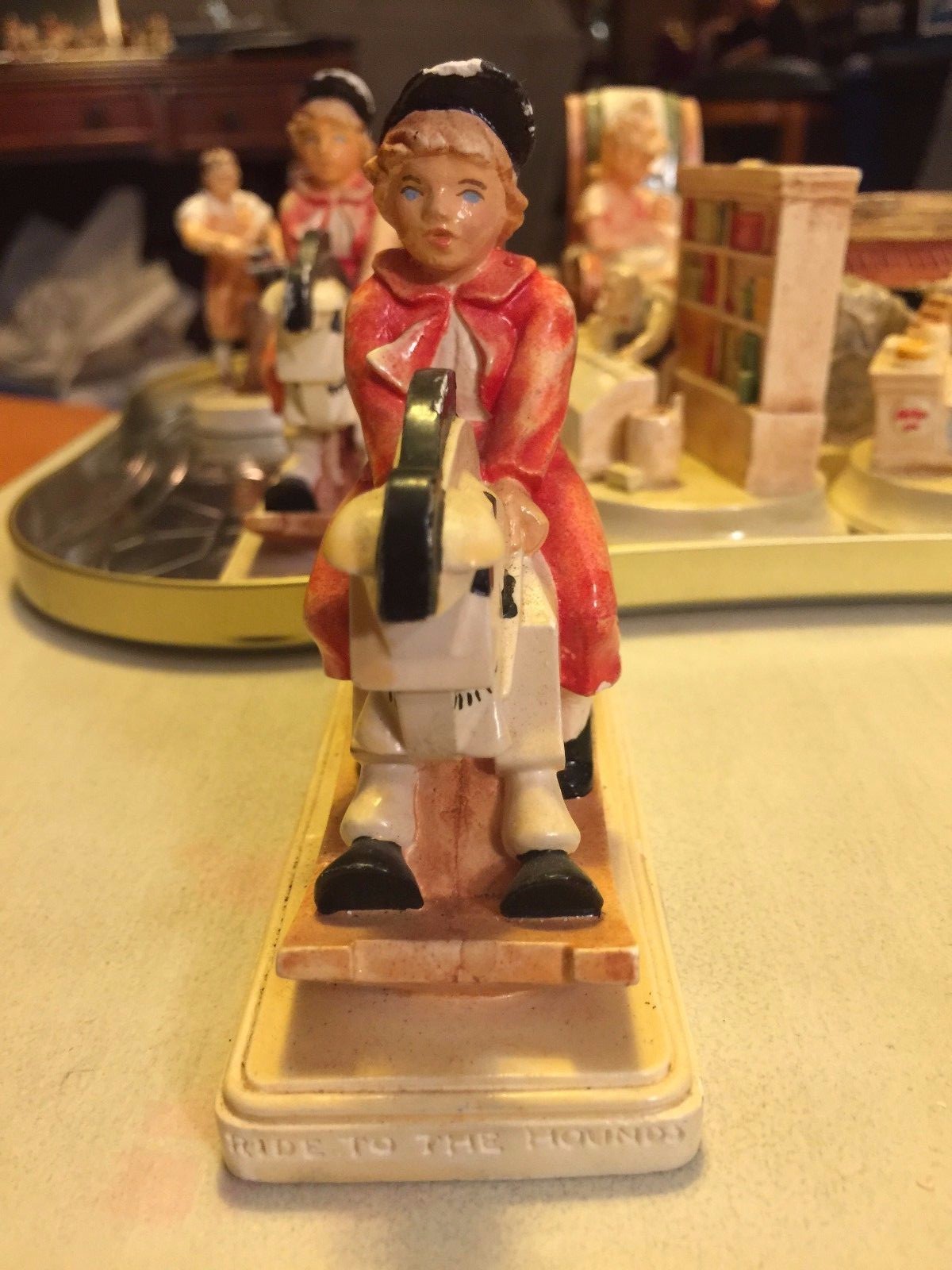 Sebastian Miniatures Ride To The Hounds Corp 1953 Ray Baston Green tag ...