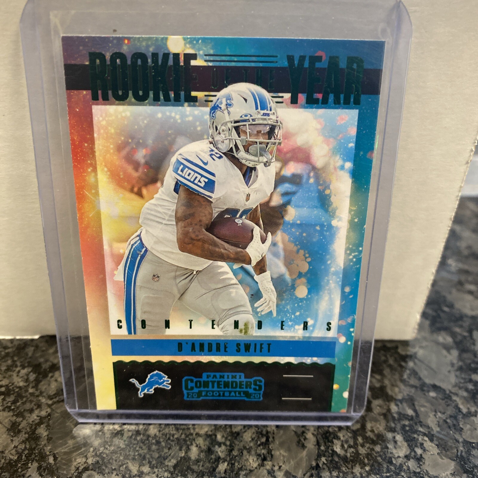 2020 Contenders: D'Andre Swift Rookie Of The Year Green Parallel Card ...