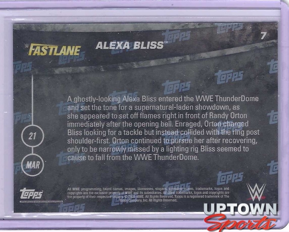 Alexa Bliss™ - WWE TOPPS NOW - Card 7 -PLAYS GAMES WITH RANDY ORTON | eBay
