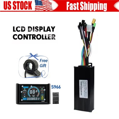 36V 48V 30A Ebike 3 mode Sine Wave Controller 1000W +S966 Color LCD ...