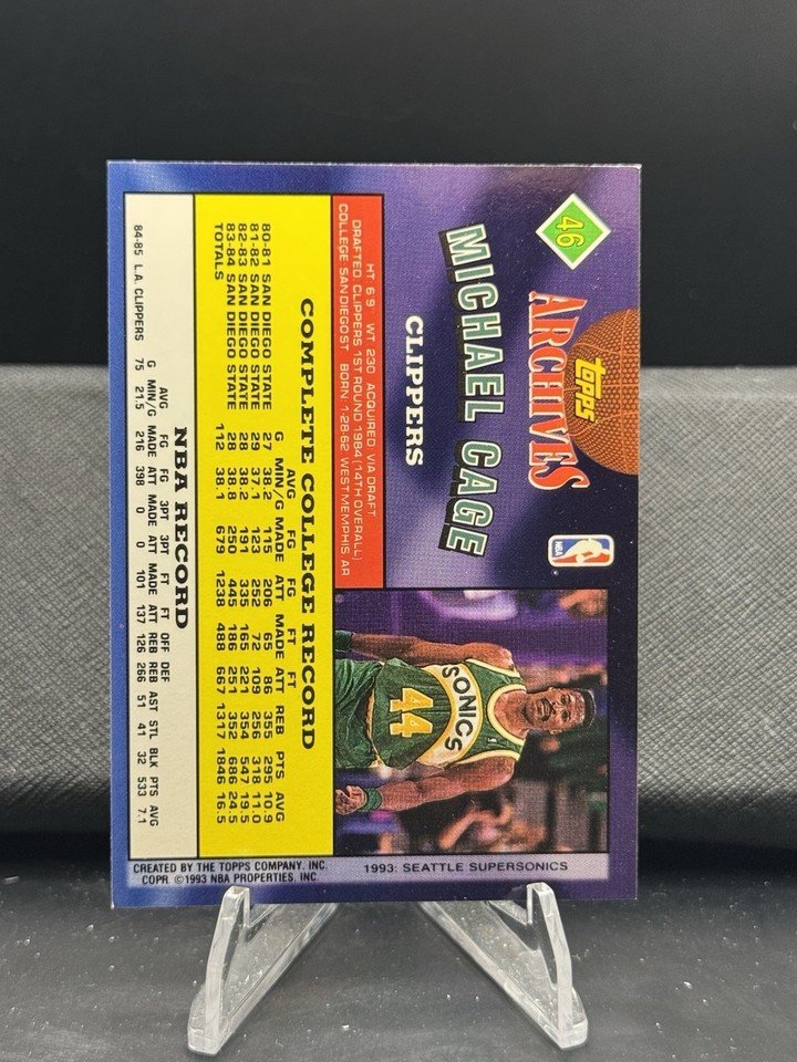 1992-93 Topps Archives - Michael Cage #46 | eBay