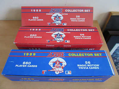 1988, 1989 Score Premier Edition Collector Set Baseball cards 1 Sealed ...