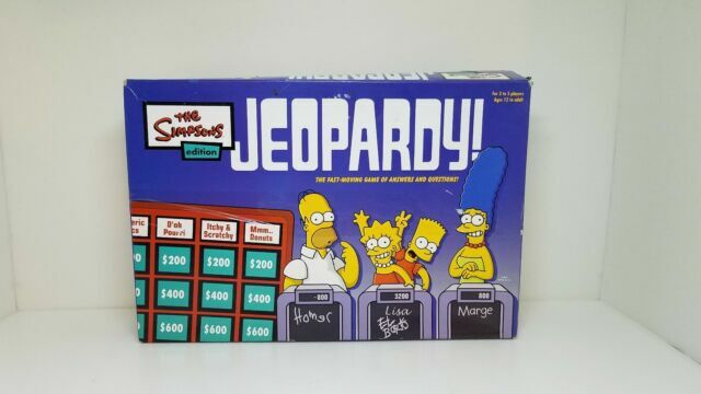 The Simpsons Edition Jeopardy Board Game Pressman 2003 for sale online ...