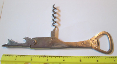 TRAVCO Can Bottle SODA POP Corkscrew Tool Steel CAMP HONG KONG VINTAGE ...