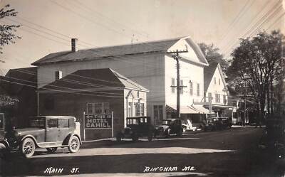 Bingham Maine Main Street, Hotel Cahill, Real Photo Vintage Postcard ...