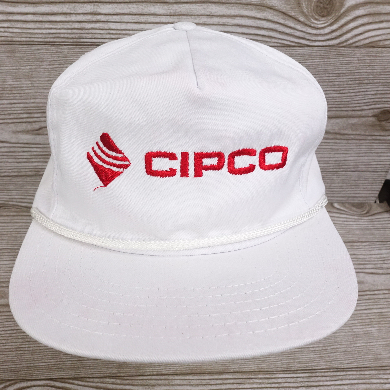 VINTAGE CIPCO LOGO WHITE ADJUSTABLE STRAPBACK BASEBALL HAT CAP USA MADE ...