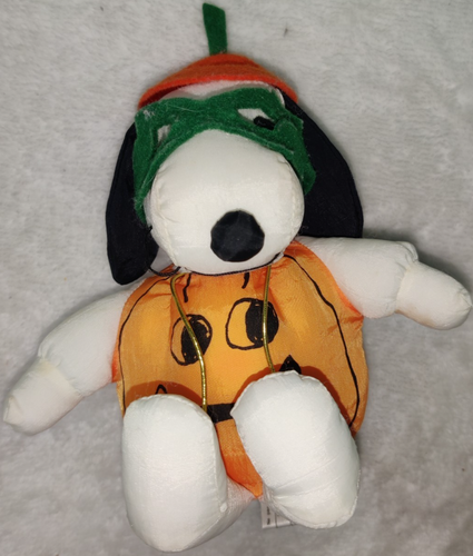 Snoopy Whitman's Peanuts Halloween Pumpkin with Mask Plush Stuffed | eBay