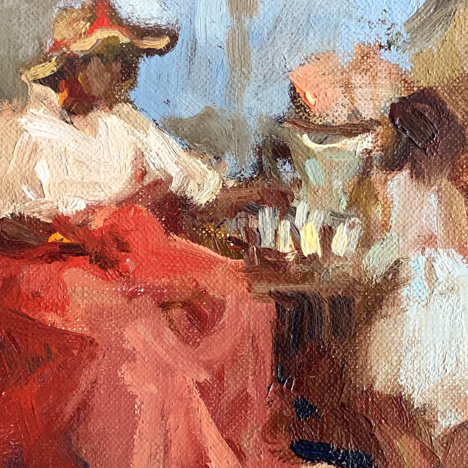 Claire Ruby oil painting At Market | eBay