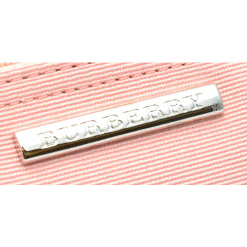 BURBERRY Pen Case Pink/Check Fabric Writing Utensil Holder Women's From ...