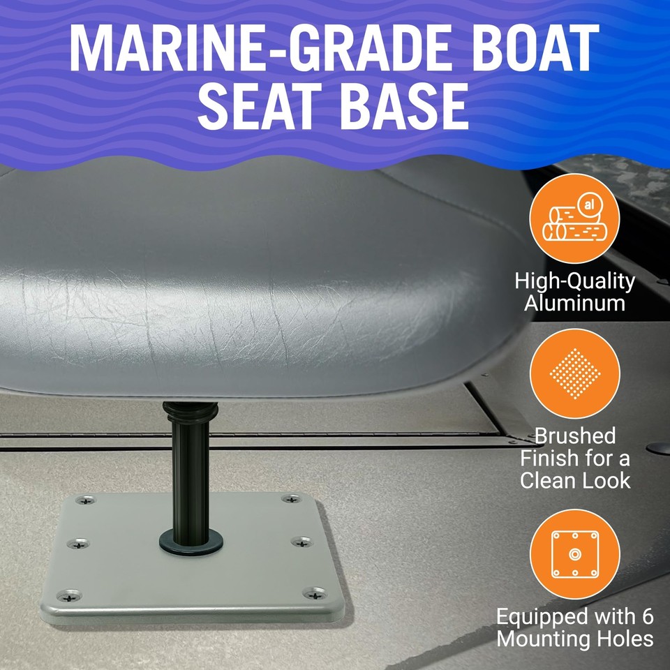 Boat Seat Pedestal Base Plate Boat Seat Base Aluminum Boat Seat Mount 7 ...