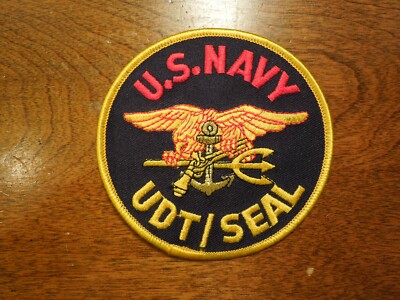 US Navy UDT/SEAL Patch - Eagle with Flintlock Pistol, Trident, & Anchor ...