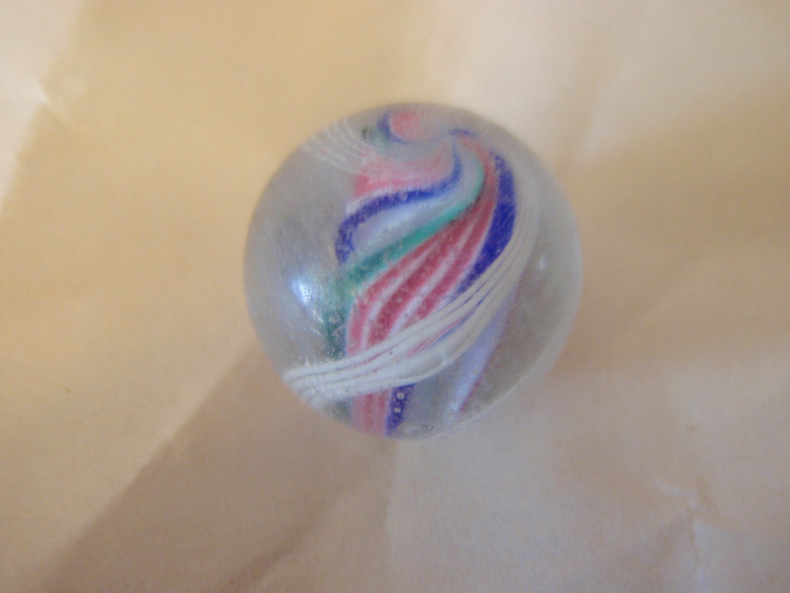 Handmade German Marble Multi Color Divided Ribbon Core Swirl Marble 0. ...
