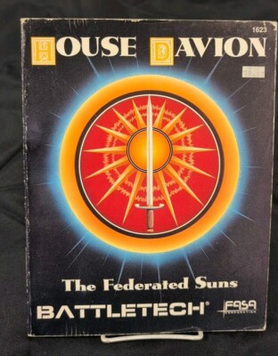 BATTLETECH HOUSE DAVION THE FEDERATED SUNS BOOK with ATTACHED MAP 1988 ...
